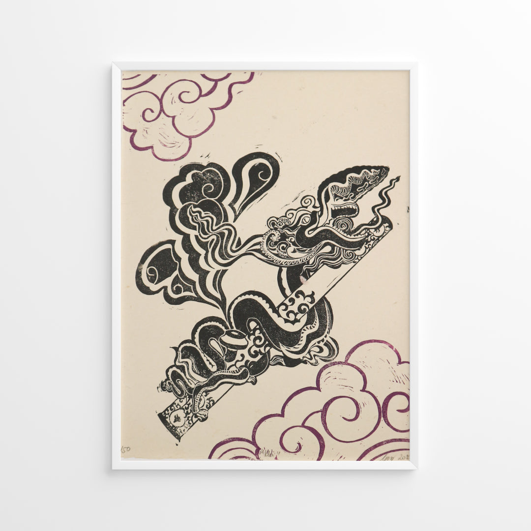 Smoke - Linocut Print – Leap And Linger